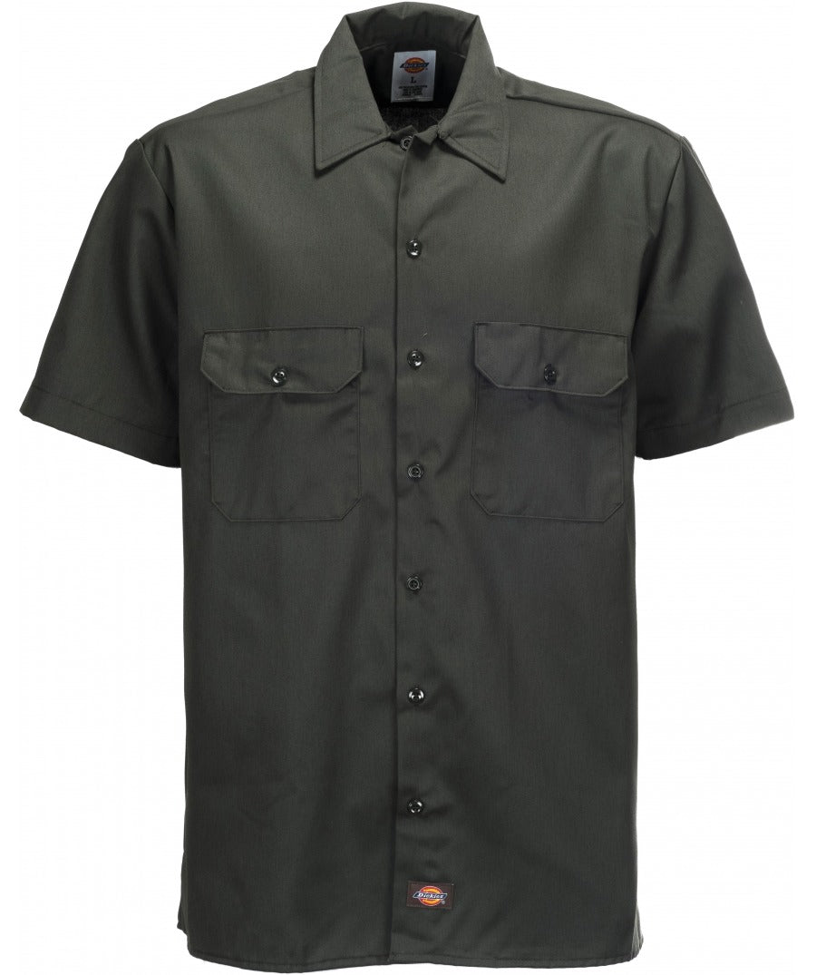 DICKIES SHORT SLEEVE WORK SHIRT - DARK GREEN – SPEEDHUNTER