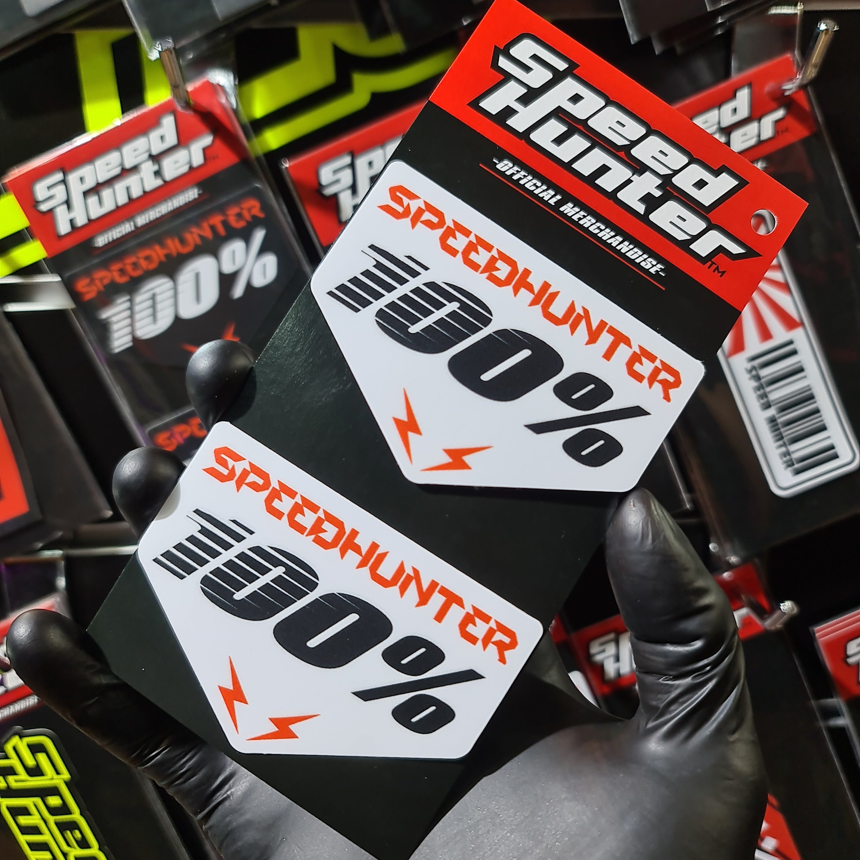 SPEED HUNTER x 100% - WHITE - STICKER – SPEEDHUNTER